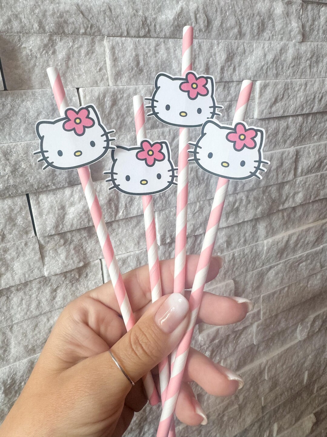 Hello Kitty Paper Straws for Party Decor, Hello Kitty Shower or ...