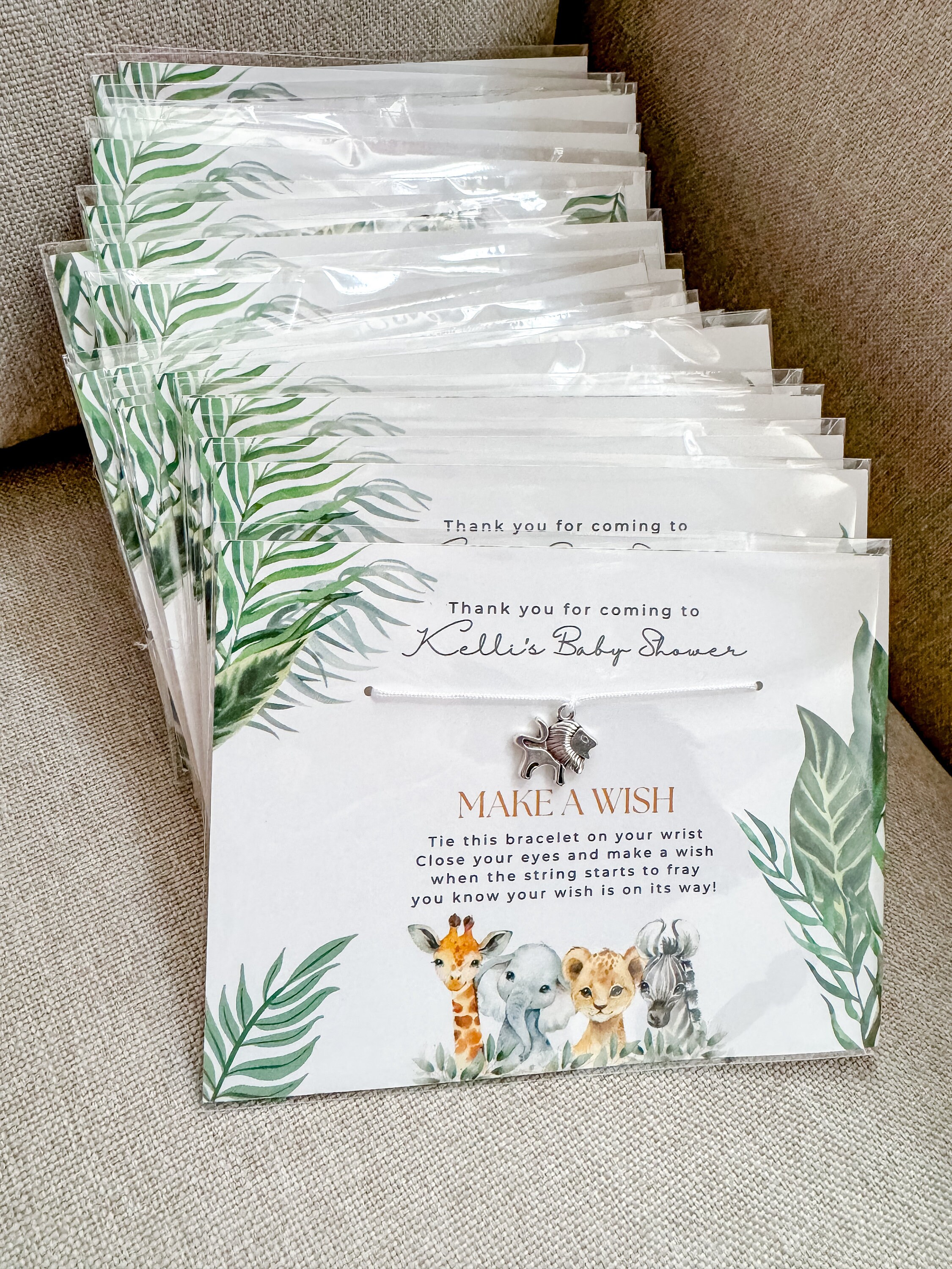 Safari Baby Shower Favors, Safari Lion Baby Shower Favors, Wish ...