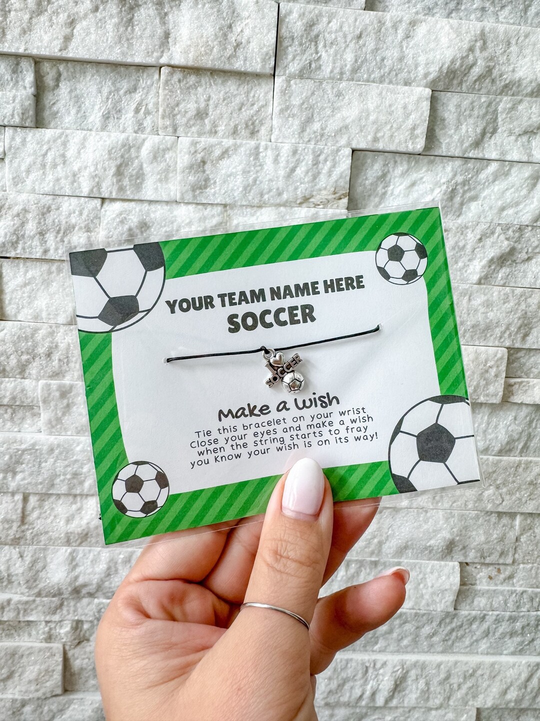 Soccer Team Birthday or Team Favors, Soccer Theme Wish Bracelet - Etsy