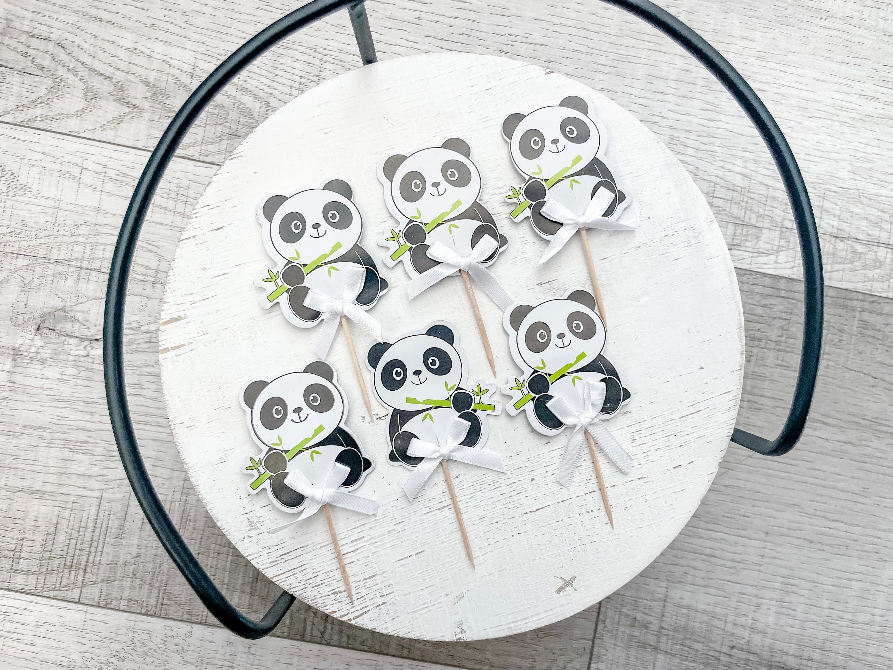 Panda Cupcake Toppers, Panda Cake Toppers, Panda Cupcake Cake Toppers ...