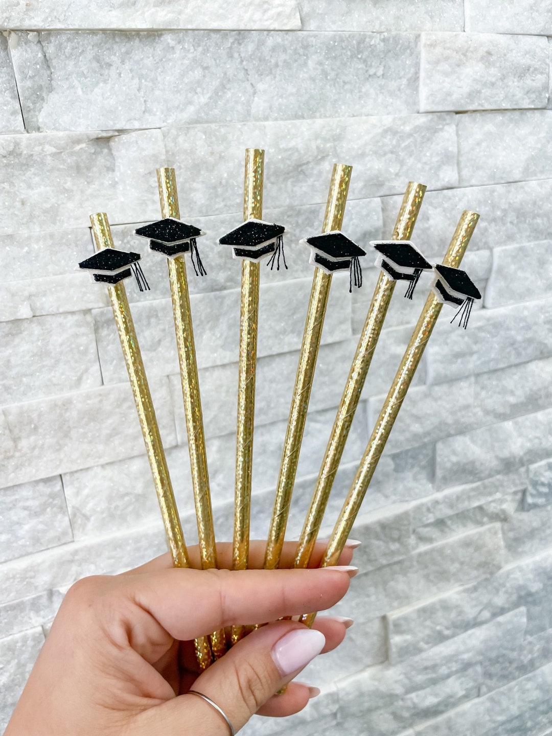 Graduation Paper Straws, Graduation Decor, Grad 2023 Party Decor ...