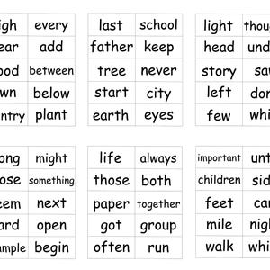 Third Grade Sight Words Flashcards: 100 Printable Fry Words (PDF) - Etsy