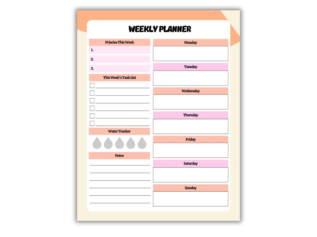 Homeschool Weekly Planner Pages: Student & Teacher Printable (PDF) - Etsy