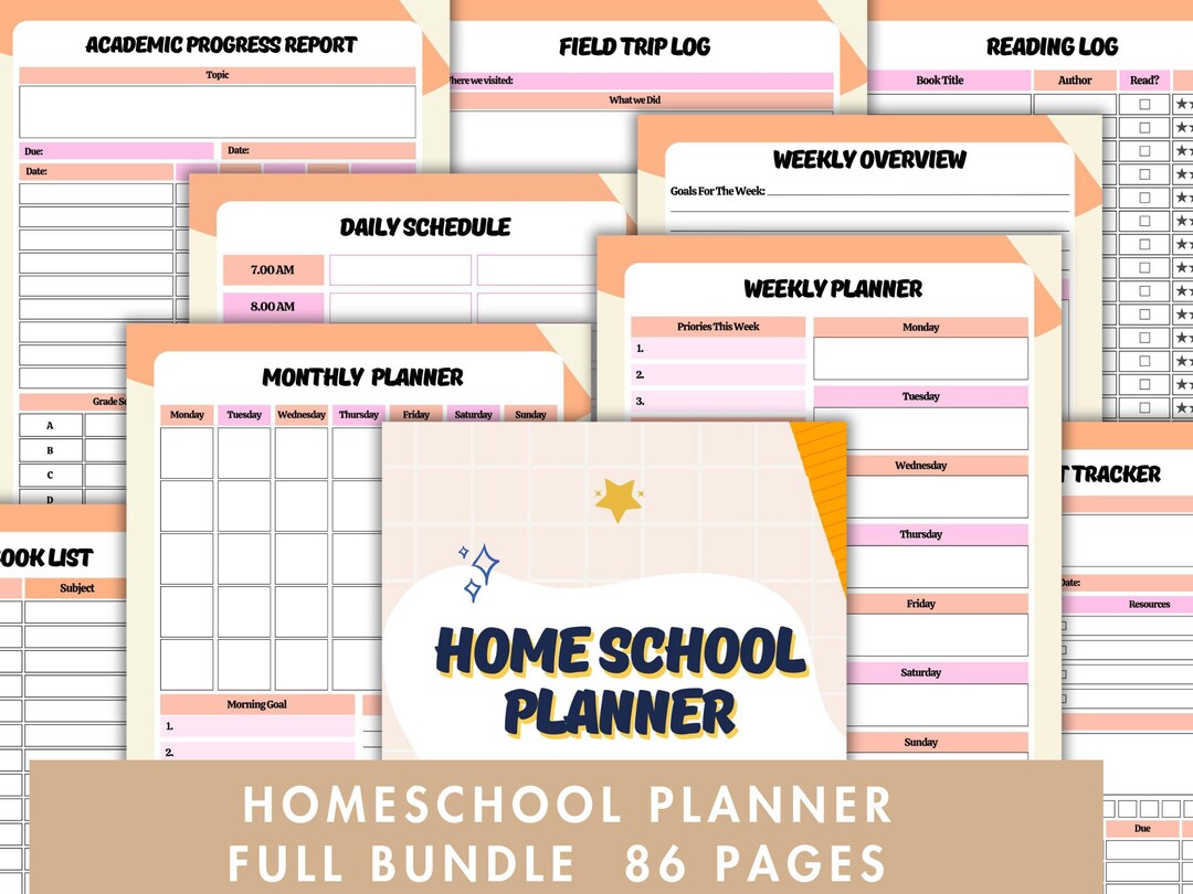 Homeschool Planner Printable: Lesson Plans, Curriculum Tracker (PDF) - Etsy