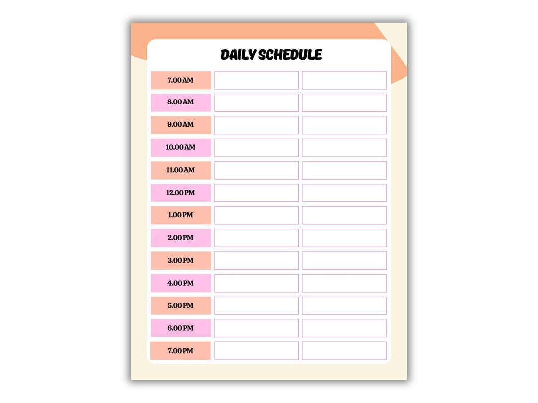 Homeschool Daily Schedule Printable: Teacher Planner Pages (PDF) - Etsy