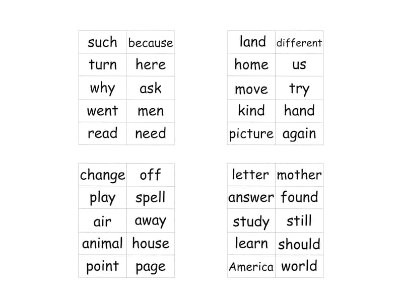 Second Grade Sight Words Flashcards: 100 Printable Fry Words (PDF) - Etsy