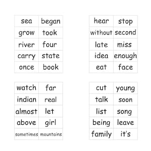 Third Grade Sight Words Flashcards: 100 Printable Fry Words (PDF) - Etsy