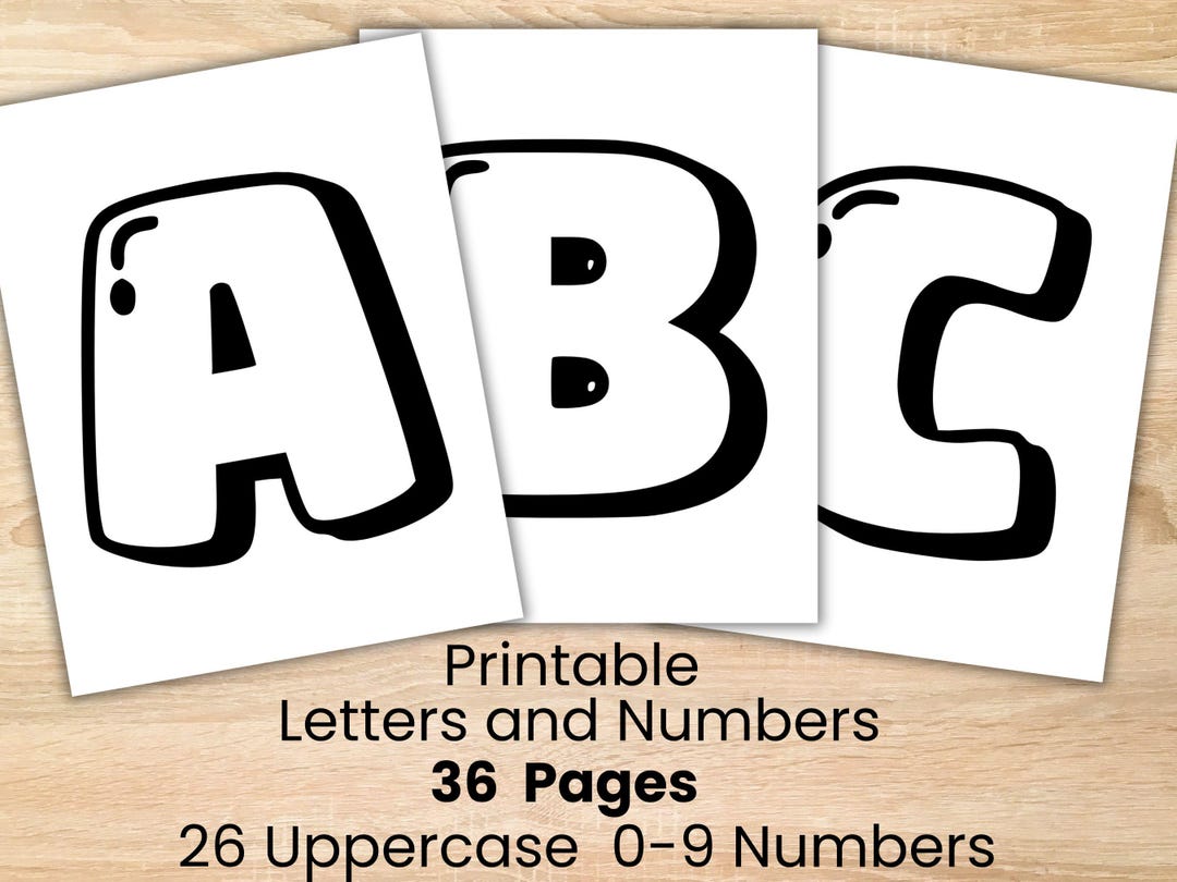 Large Bubble Alphabet Letters, Homeschool or Classroom, Printable ...