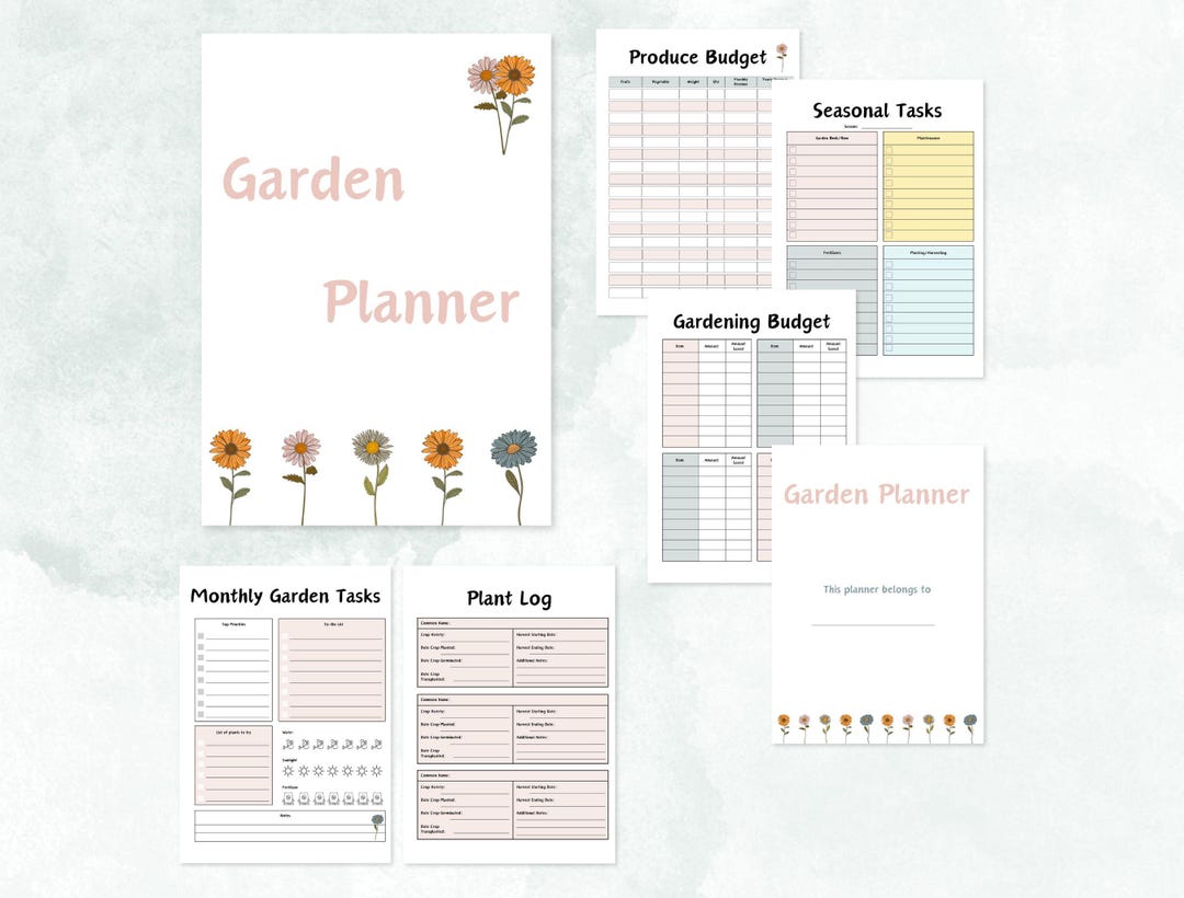 Printable Garden Planner, Garden Plans, Gardening Planner, Seed ...