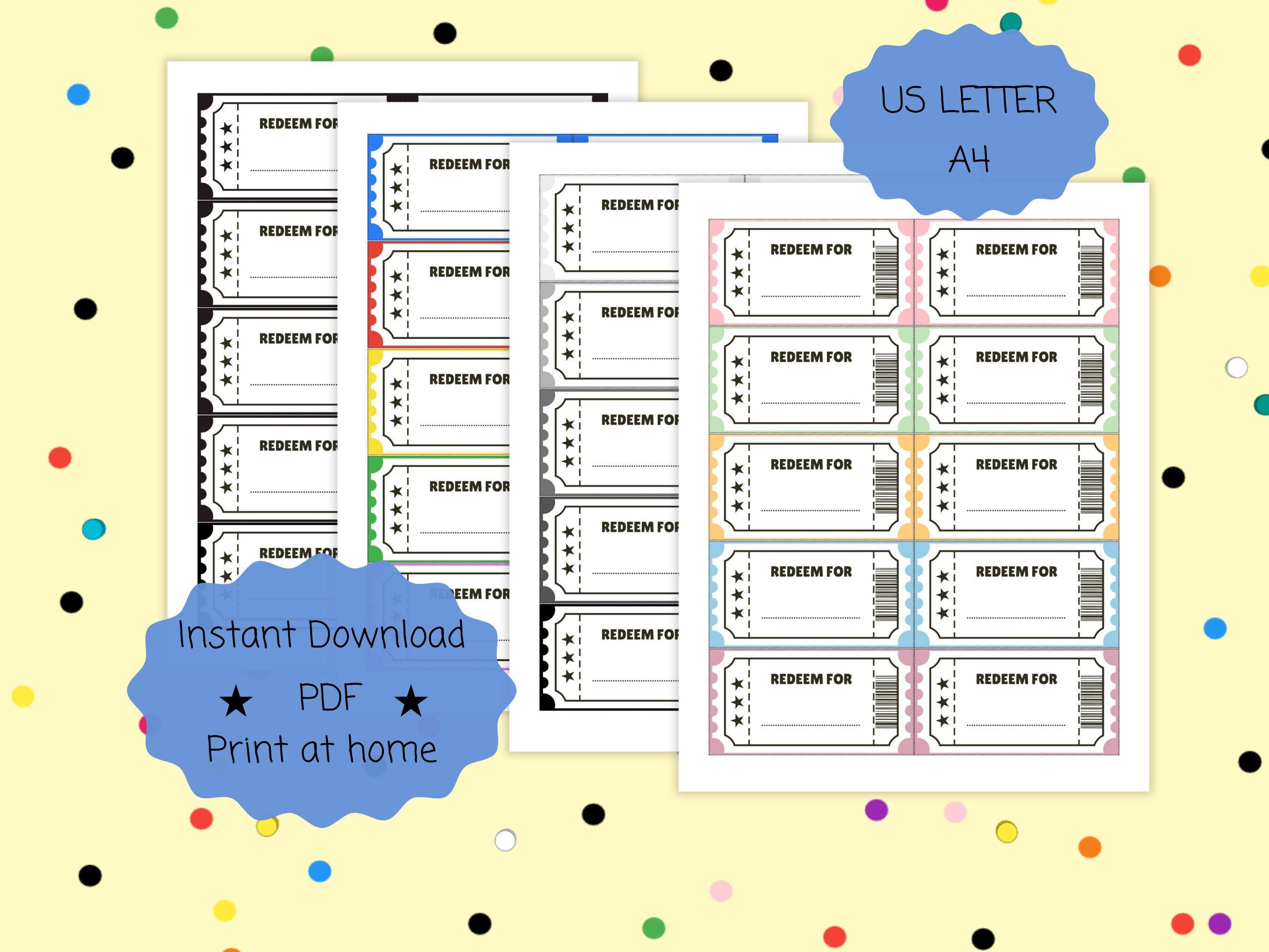 Printable Reward Coupons for Kids - Behavior Incentives & Motivational ...