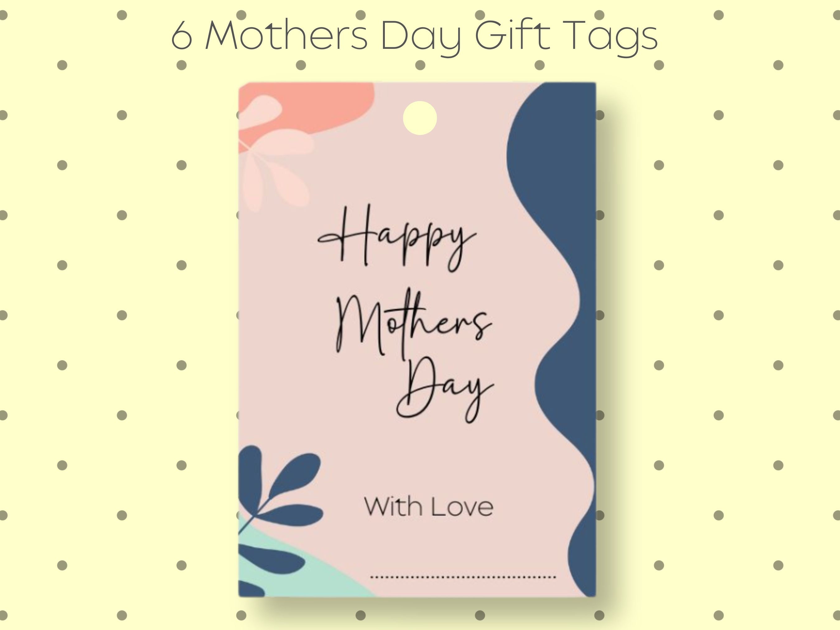 Mothers Day Gift Tag, Printable, Mothers Day Tag, Happy Mothers Day, 6 ...