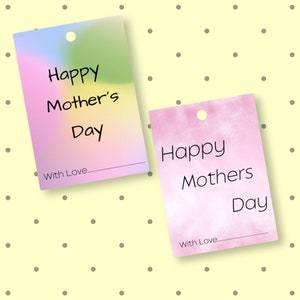 Mothers Day Gift Tag, Printable, Mothers Day Tag, Happy Mothers Day, 6 ...