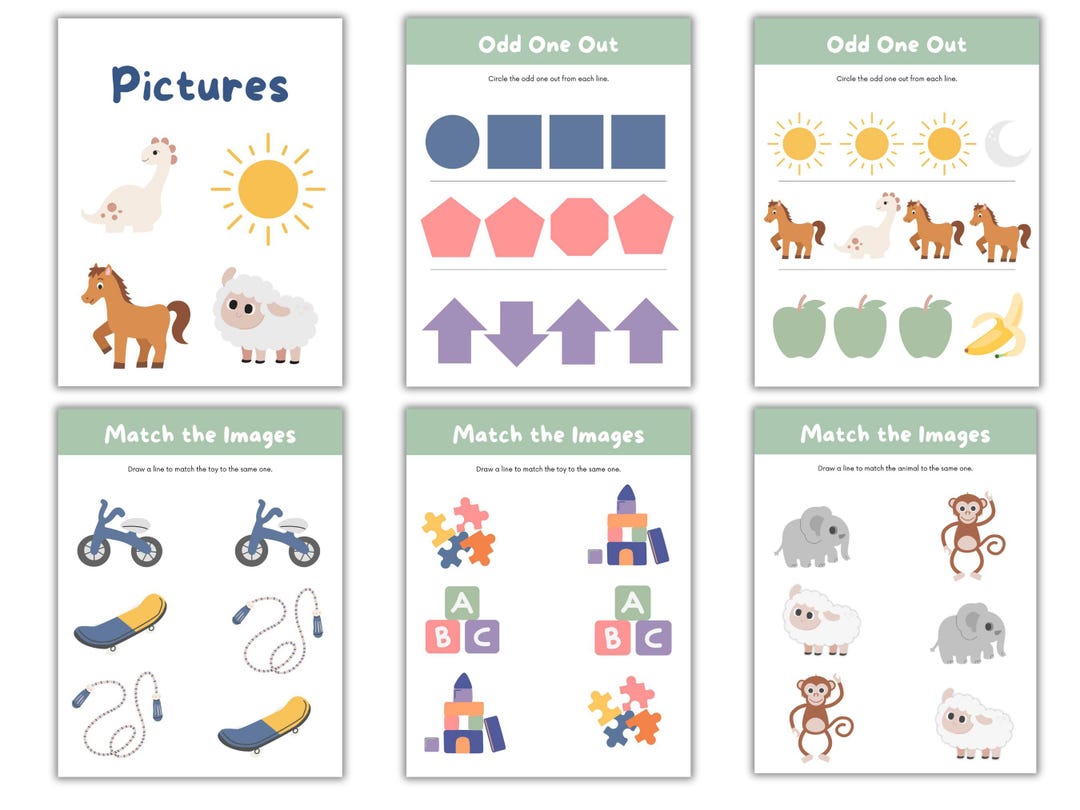 Toddler Activity Workbook: 93-page Alphabet, Numbers, Shapes (PDF) - Etsy