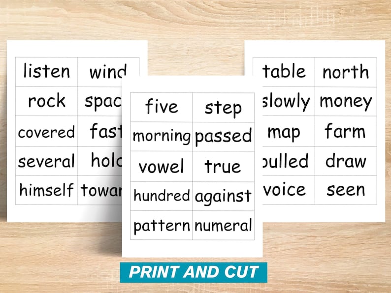 Fourth Grade Sight Words Flashcards: 100 Printable Fry Words (PDF) - Etsy
