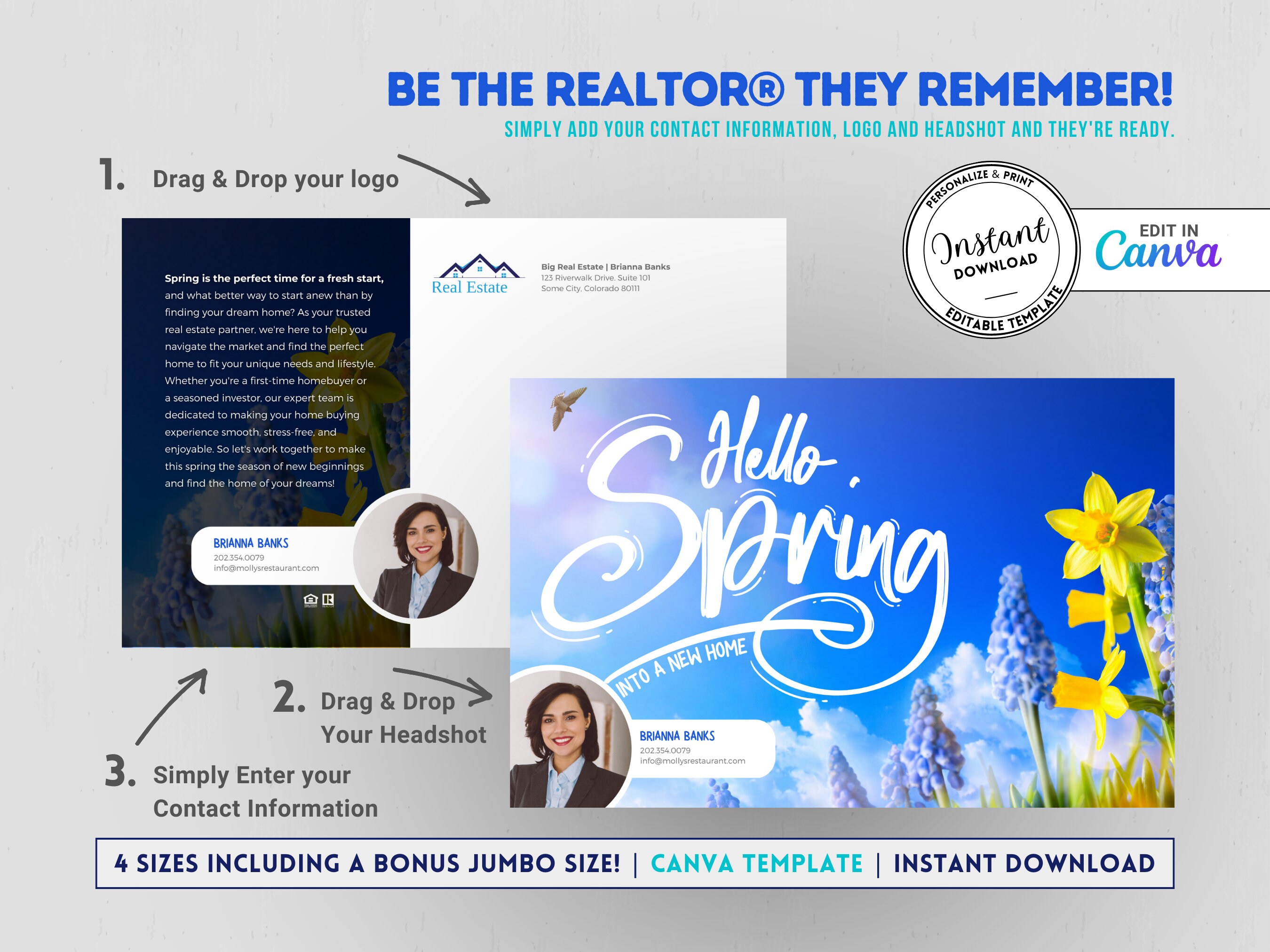 Editable Realtor Farming Postcards: Perfect for Spring Real Estate ...