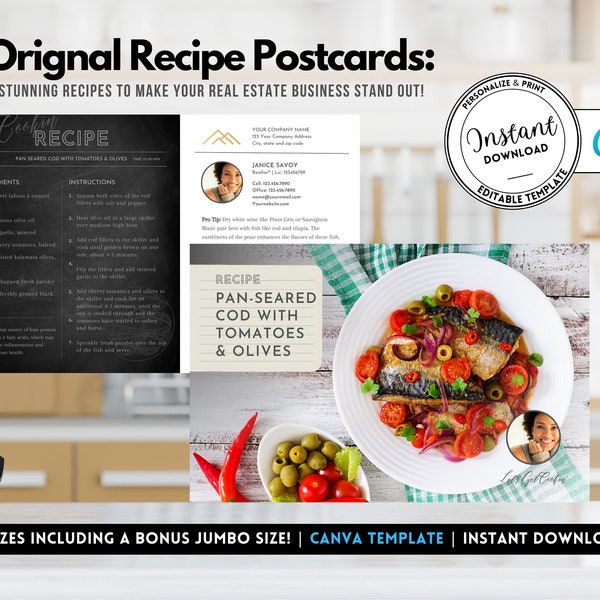 Recipe Postcards - Etsy