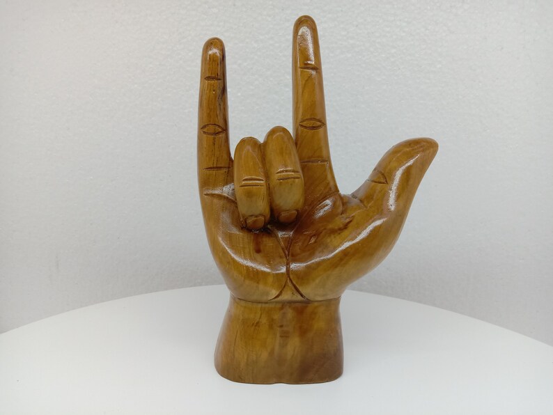 Metal Finger Sign Heavy Metal Hand Gesture Hand Ornament - Etsy