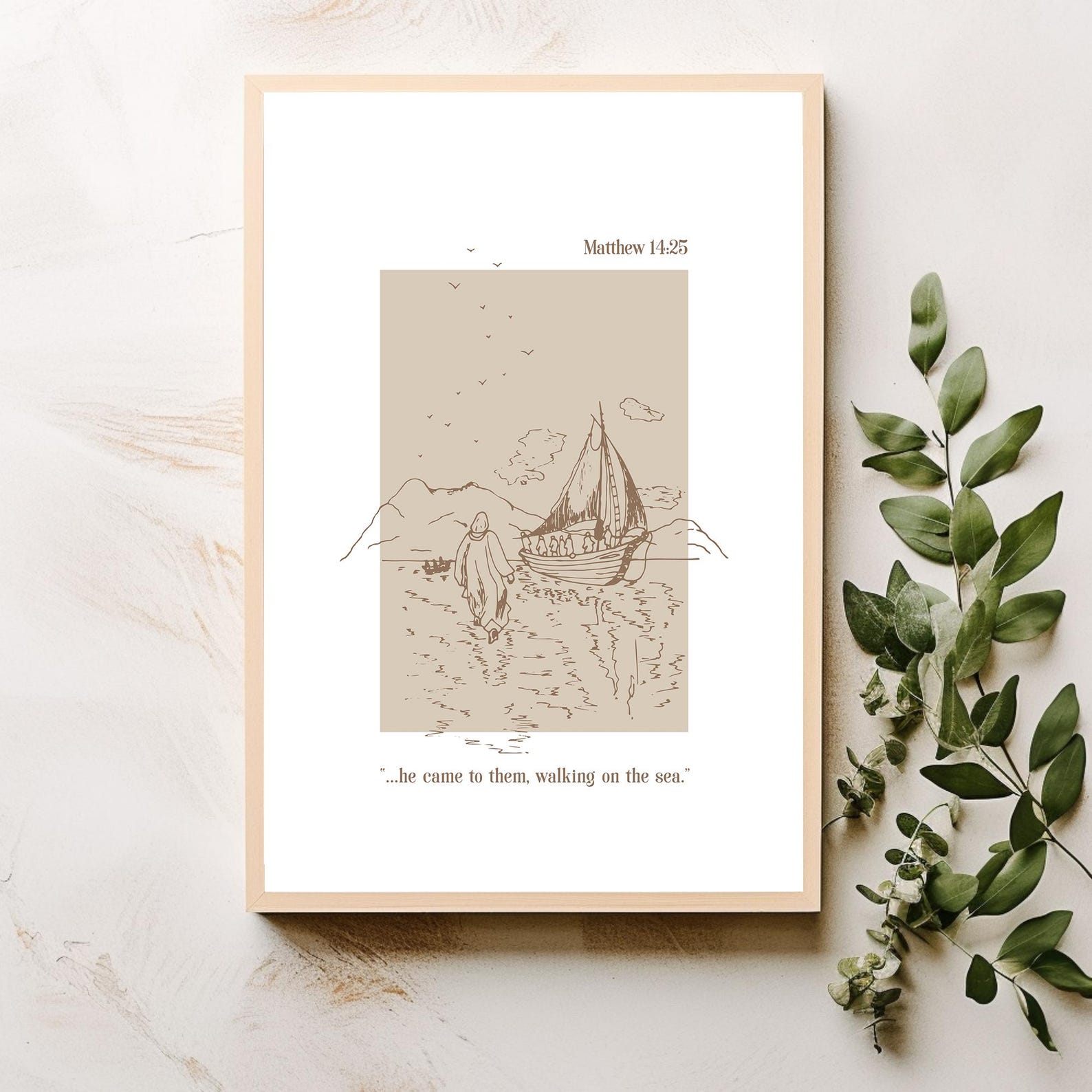 Christian Gallery, Matthew 14 Scripture, Bible Verse Wall Art ...