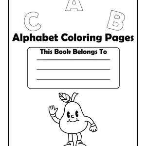 ABC Alphabet Coloring Book - Etsy