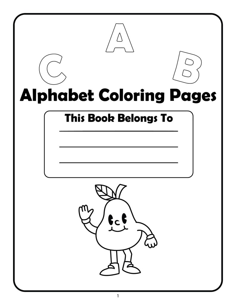 ABC Alphabet Coloring Book - Etsy