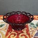 Imperial Glass Ruby Red Cane Bowl - Etsy