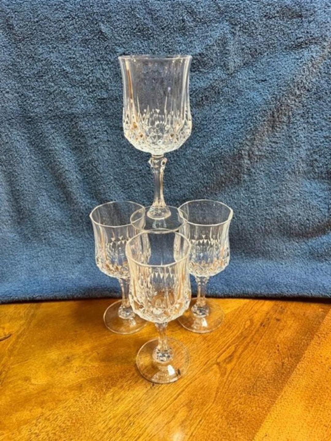 Cristal D' Arques Longchamp Wine Glasses - Etsy