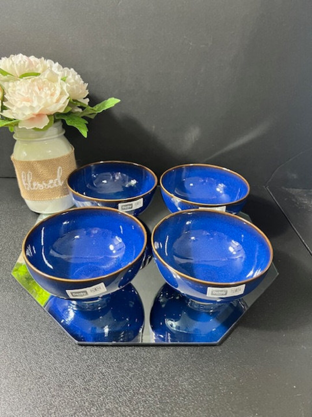 Denby 1809 Imperial Blue Rice Bowls - Etsy