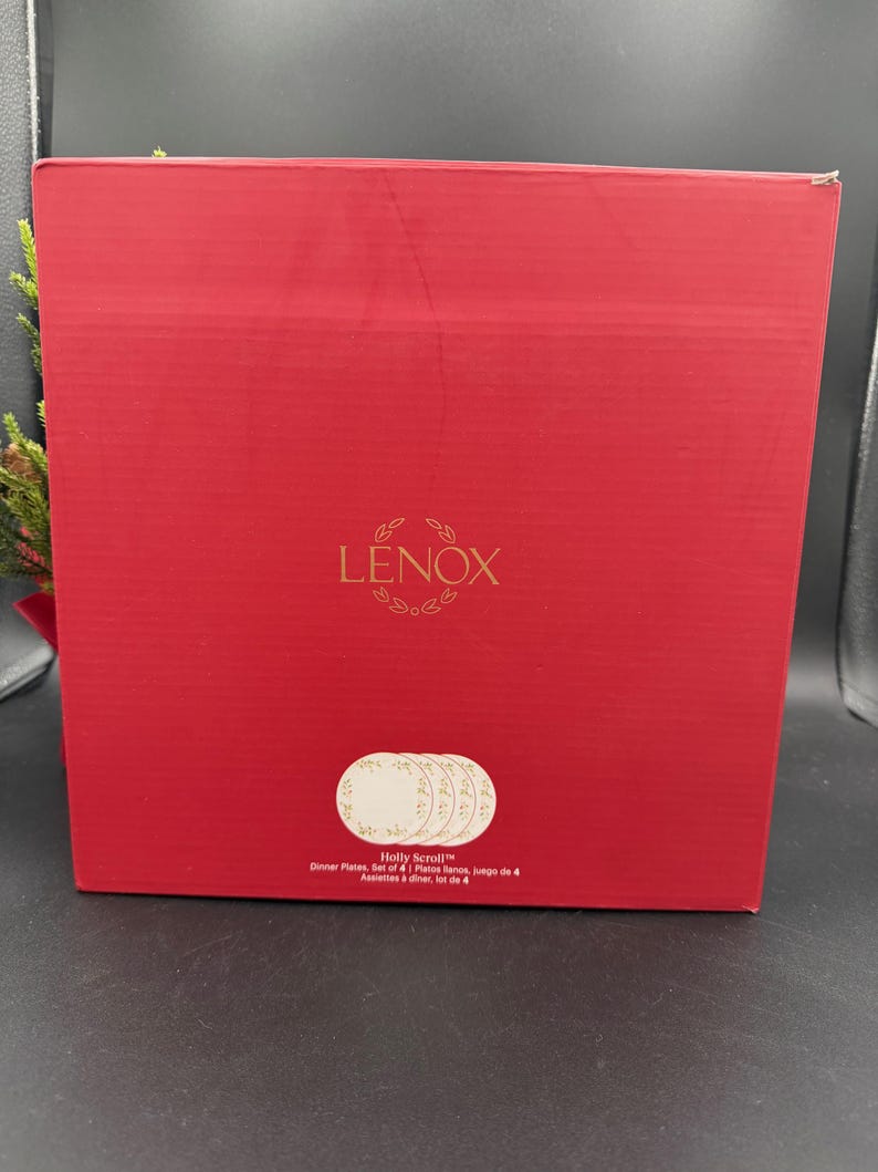 Lenox Holly Scroll Dinner Plates - Etsy