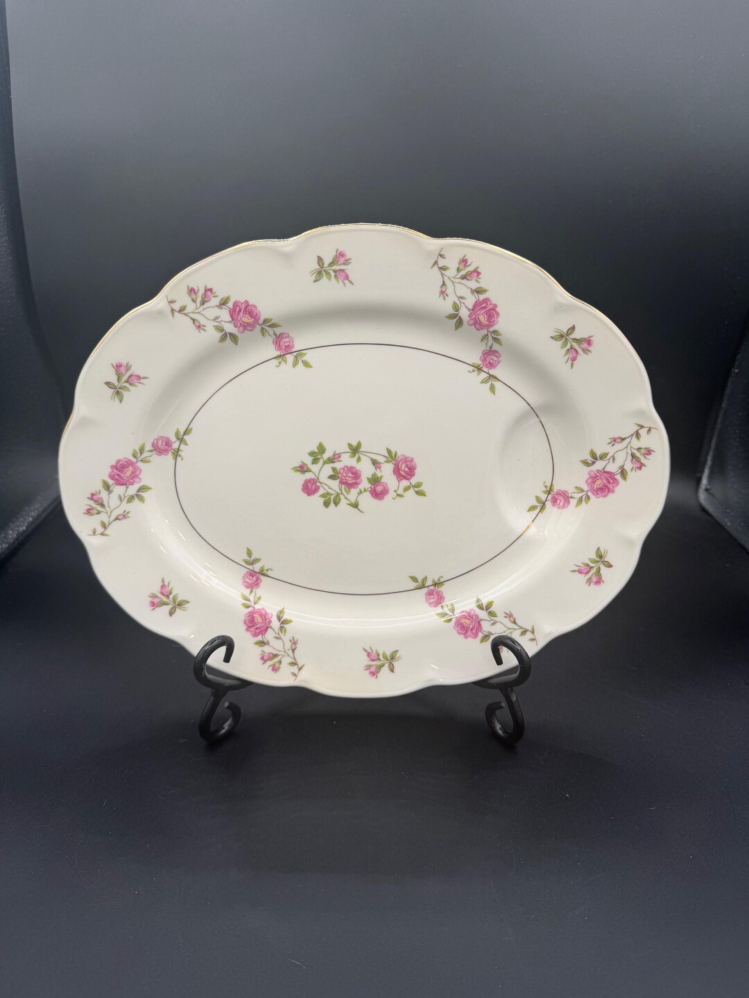 Theodore Haviland Pink Roses Serving Platter - Etsy