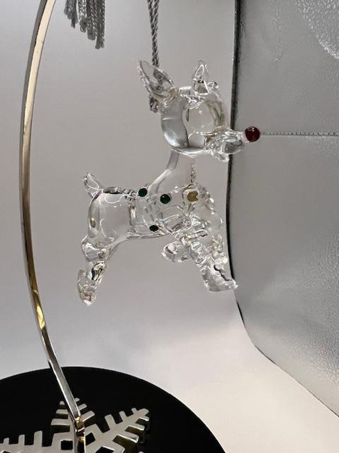 Lenox Crystal Rudolph the Red Nosed Reindeer Ornament - Etsy