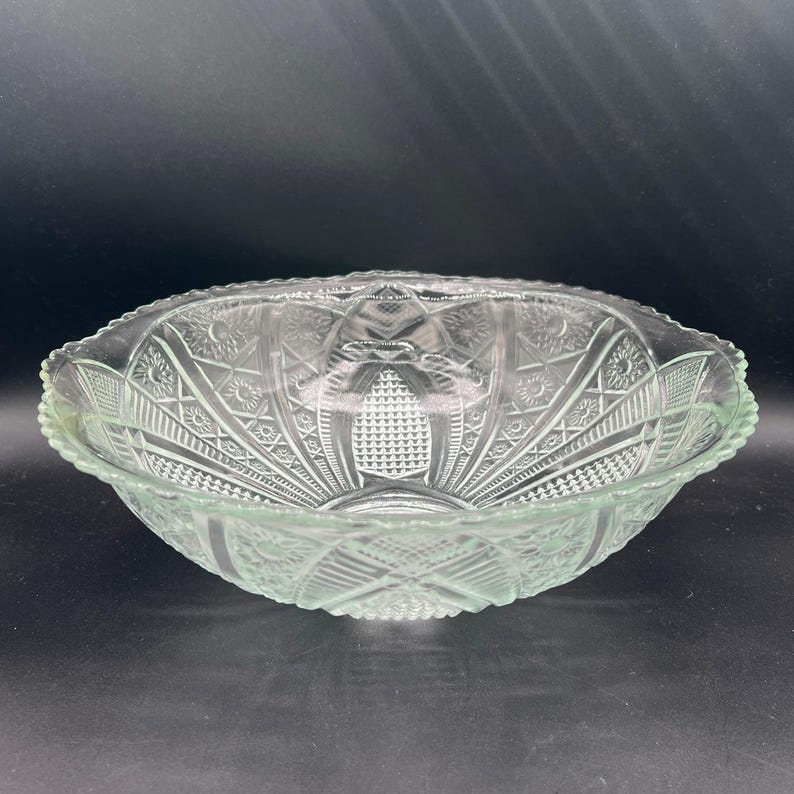 Mckee Concord Clear Punch Bowl - Etsy