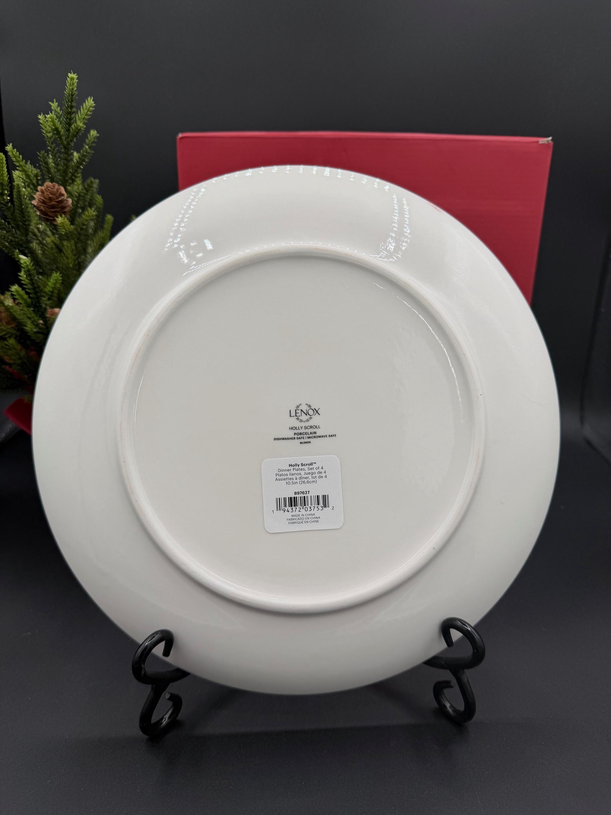 Lenox Holly Scroll Dinner Plates - Etsy