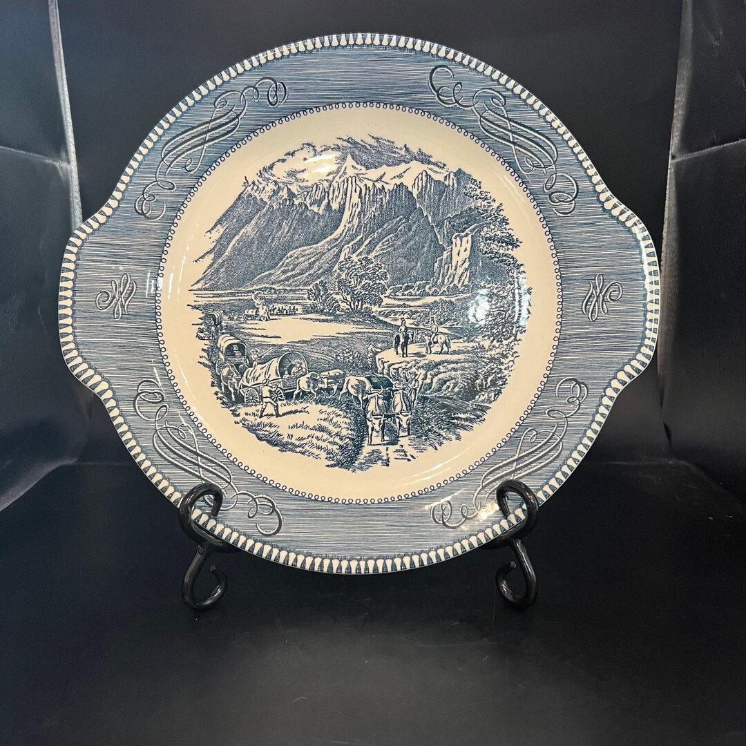 Currier and Ives "the Rock Mountains" Platter - Etsy