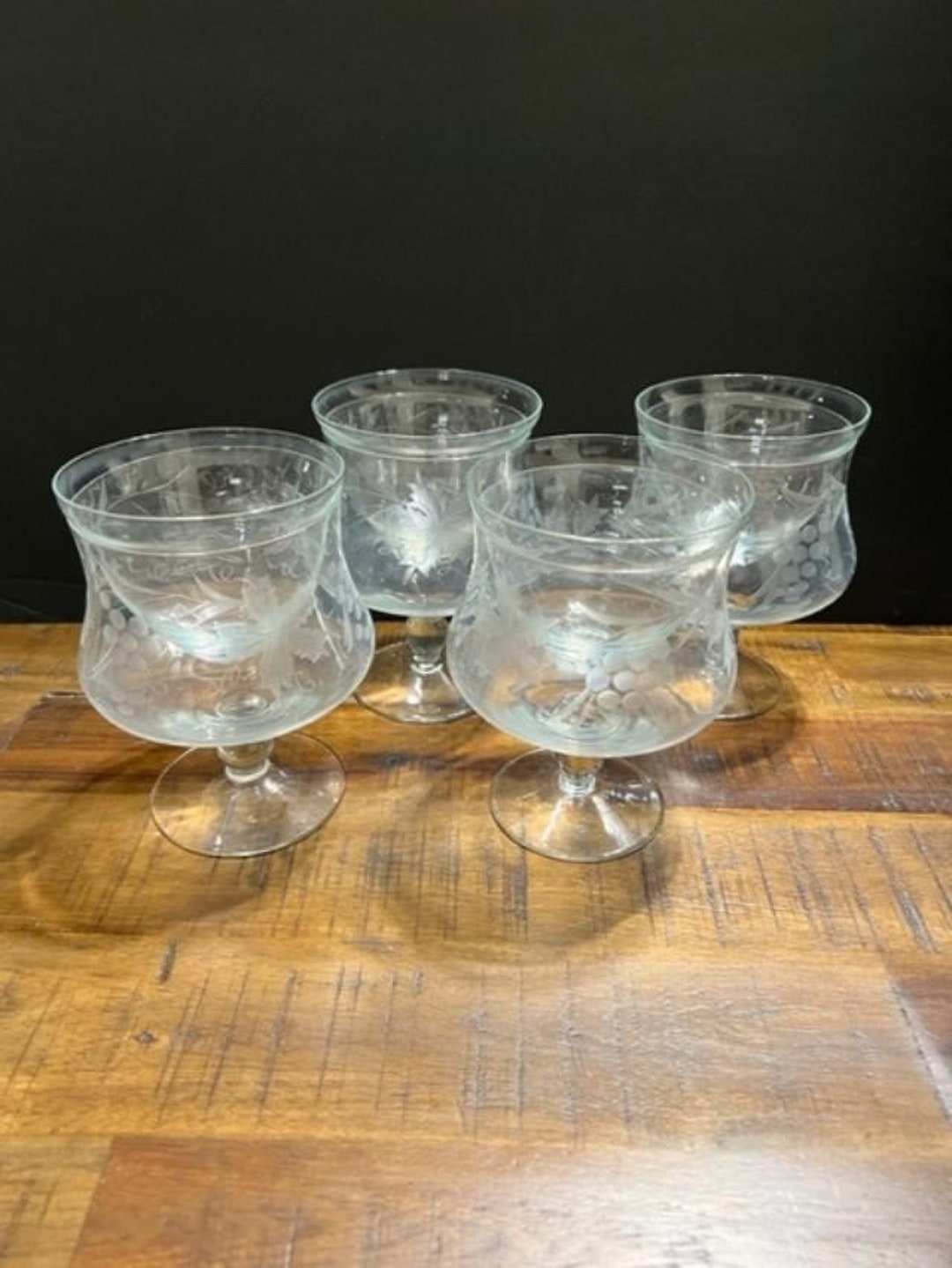 Avitra Crystal Duncan Pattern Shrimp Cocktail Glasses - Etsy