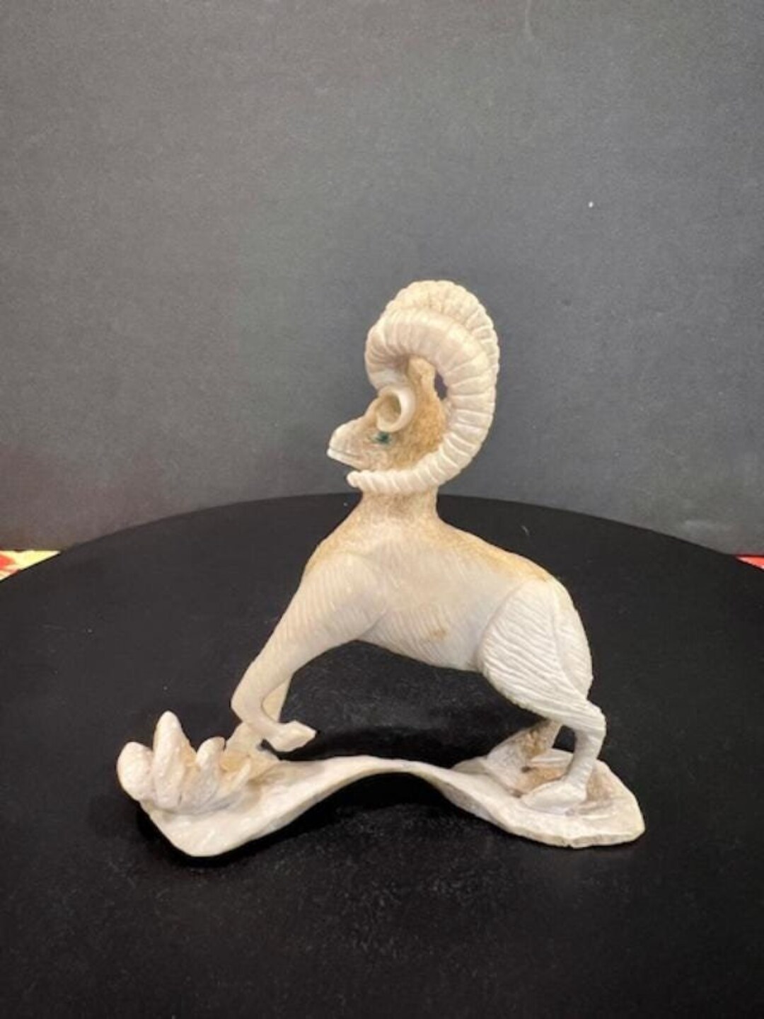 Ram Antler Carving by Spirit Mountain Antler and Log Design - Etsy
