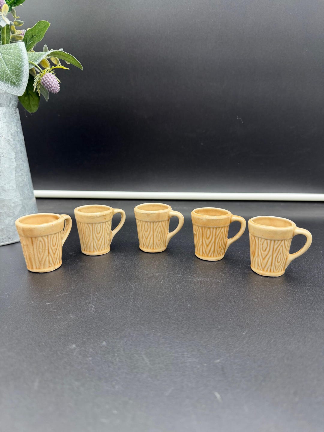 Vintage Ceramic Mini Barrel Mugs/shot Glasses - Etsy