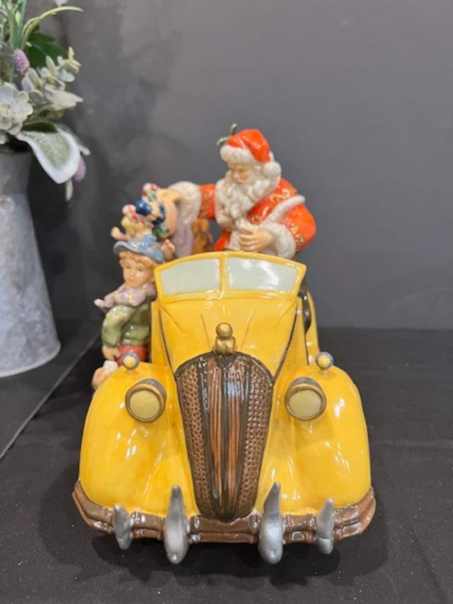 Porcelain Santa on Wheels by Grandeur Noel - Etsy