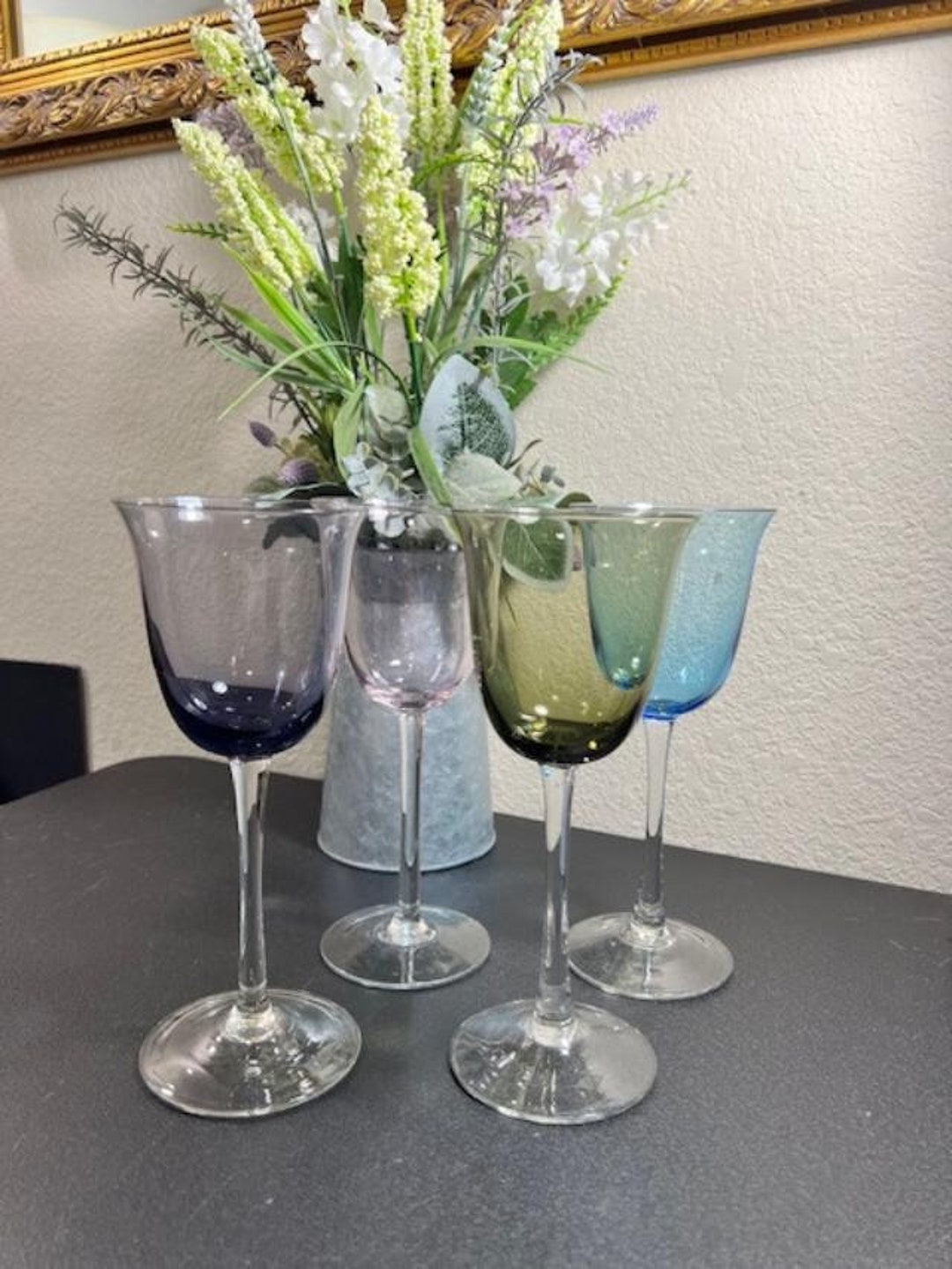 Colorful Wine Glasses - Etsy