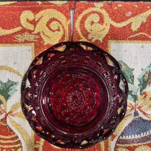 Imperial Glass Ruby Red Cane Bowl - Etsy