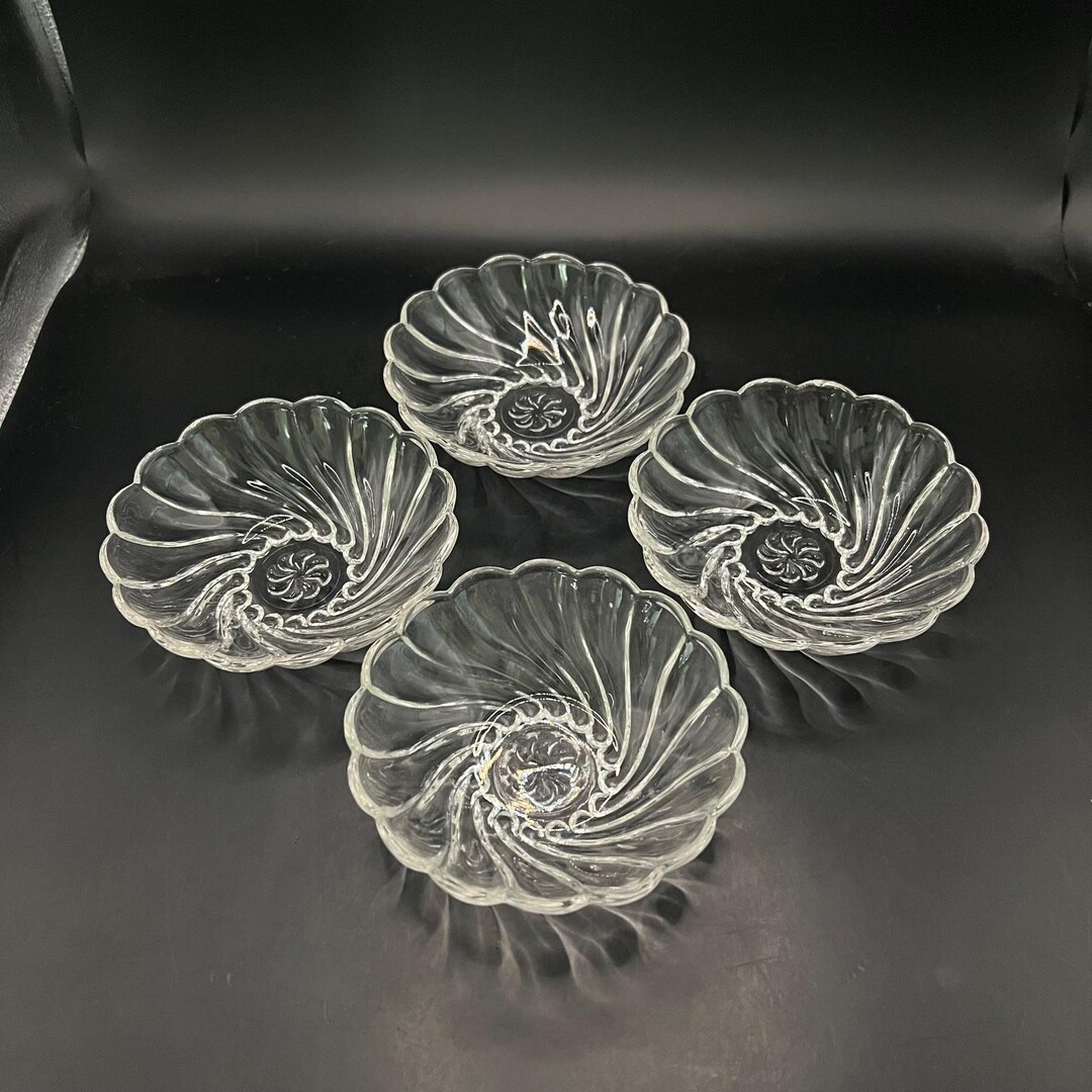 Hazel Atlas Colonial Swirl Shell Fruit Dessert Bowls - Etsy