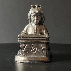 Pewter Sculpture "girl at Piano" by Michael Ricker - Etsy