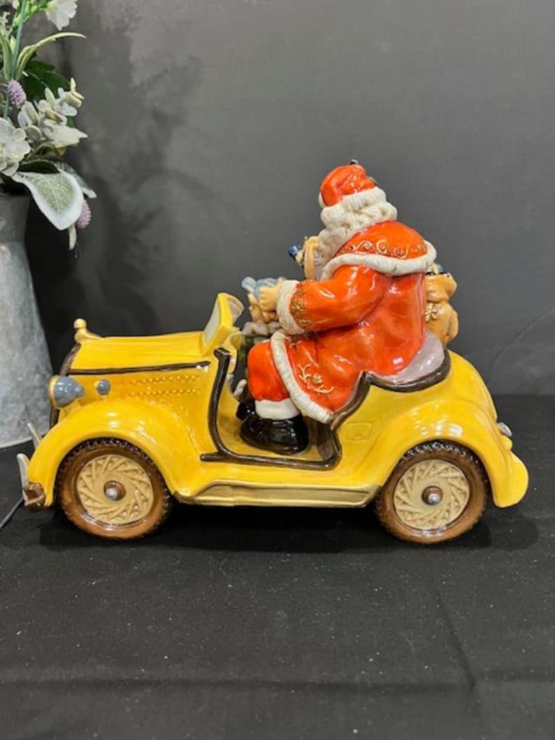 Porcelain Santa on Wheels by Grandeur Noel - Etsy