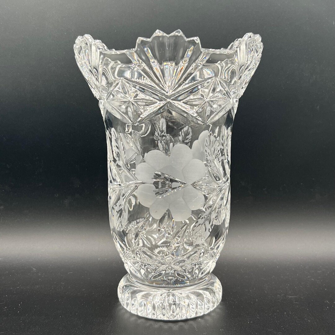 Vintage Imperlux Lead Crystal Vase - Etsy