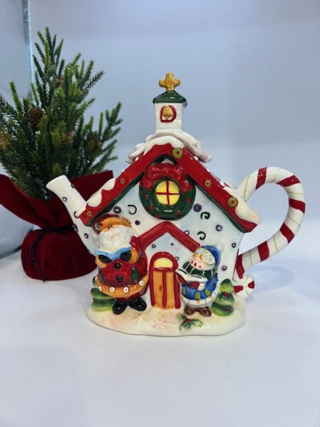 Singing Santa Teapot by Fitz & Floyd - Etsy