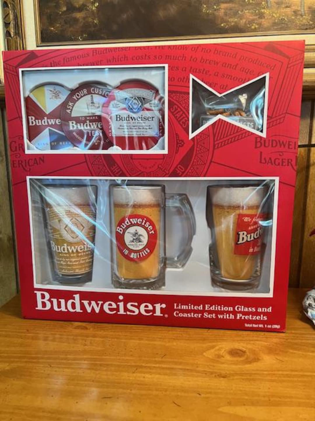 Budweiser Limited Edition Three Glass & Coaster Collection - Etsy