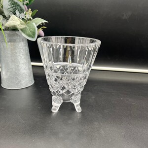 Vintage Cut Crystal Cornucopia Vase - Etsy