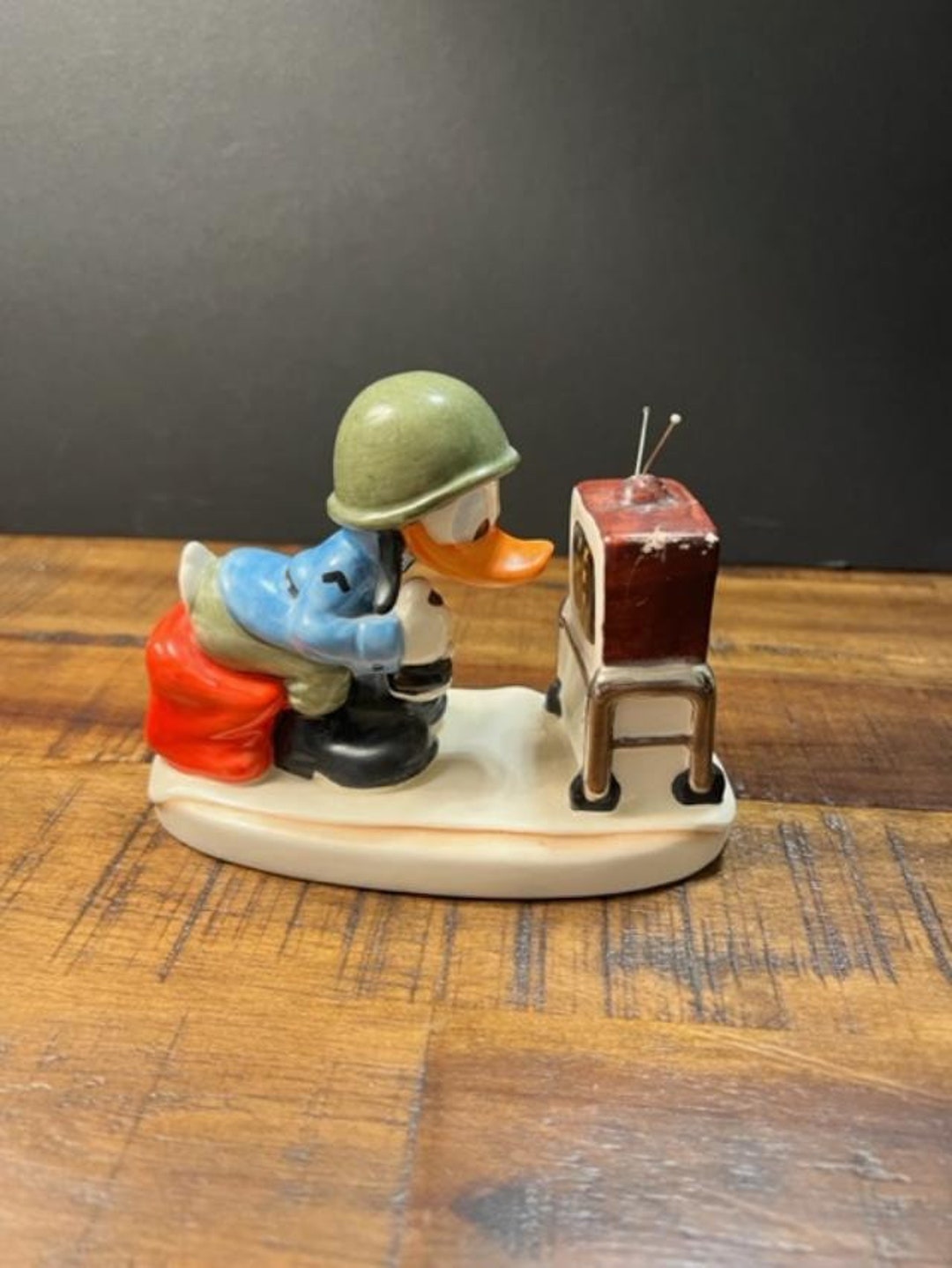 Military Donald Duck Playing Video Game Figurine - Etsy