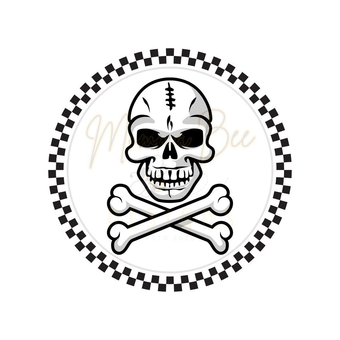 Checkered Skull PNG Digital Download, Sublimation, Print, Shirt, Black ...