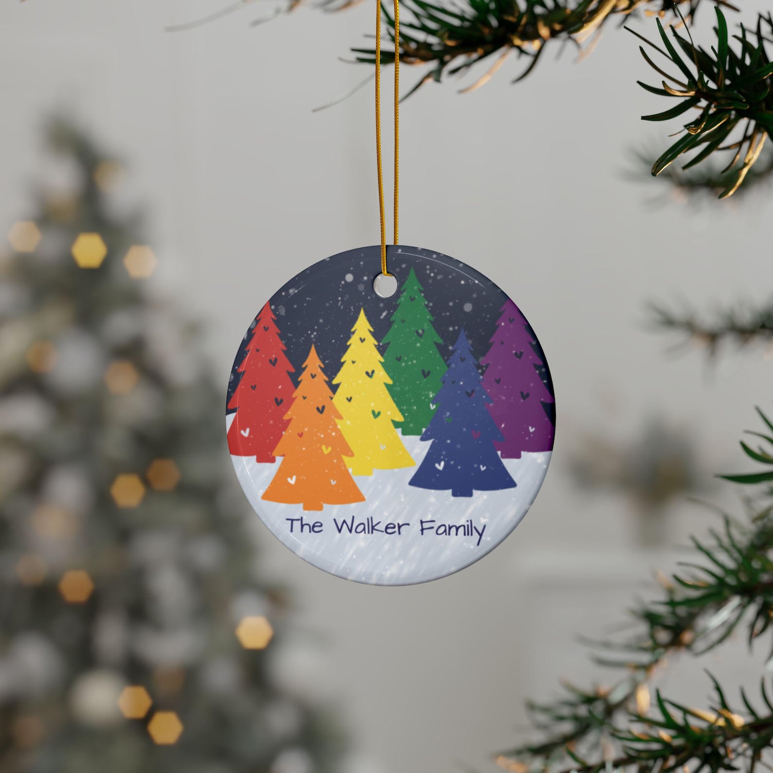 Ceramic Ornaments, Personalized Gay Pride Christmas Ornament, LGBT Gift ...