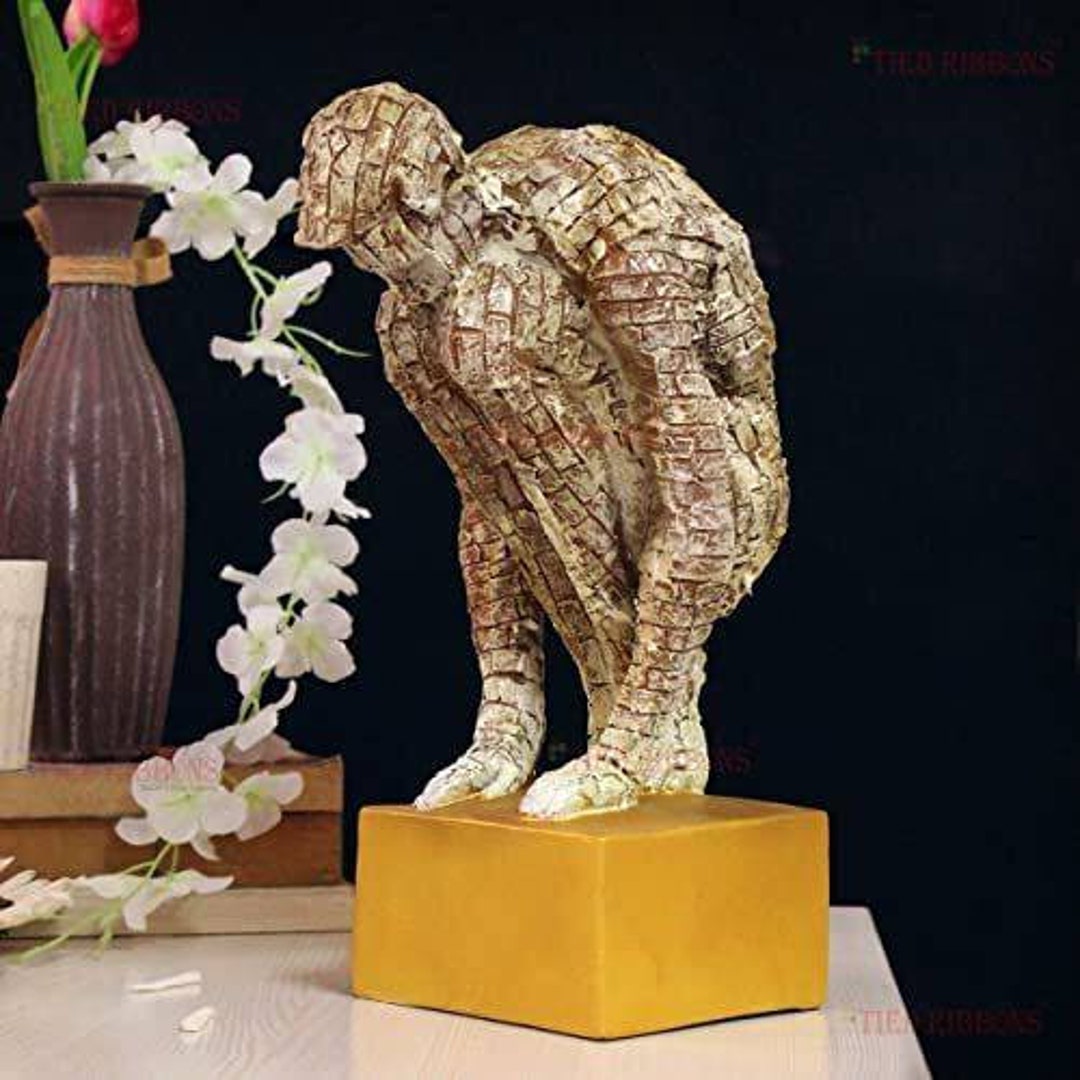 Bricked Man in Sitting Position Decorative Idol Statue - Etsy